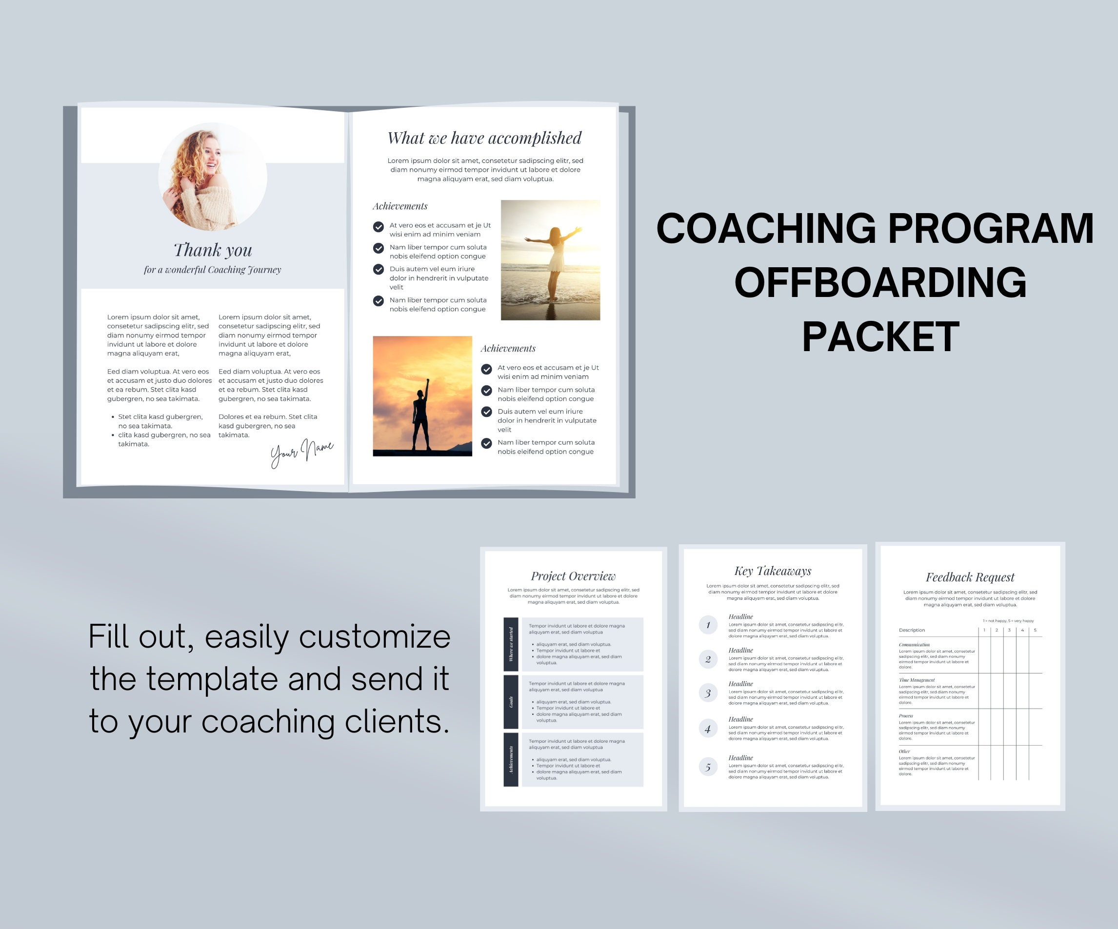 Coaching Client Goodbye Packet Template for Canva | Client Offboarding ...