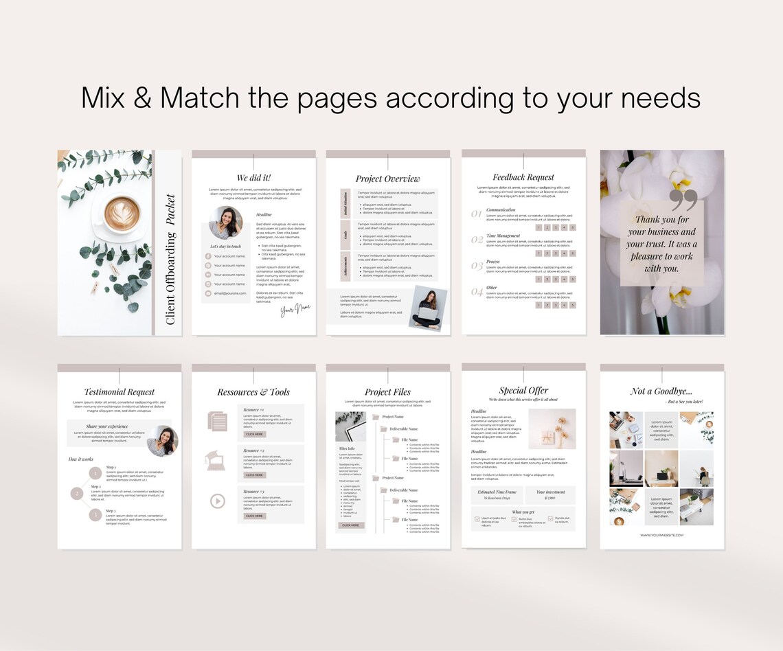 Client Goodbye Packet Template for Canva | Client Offboarding | Client ...