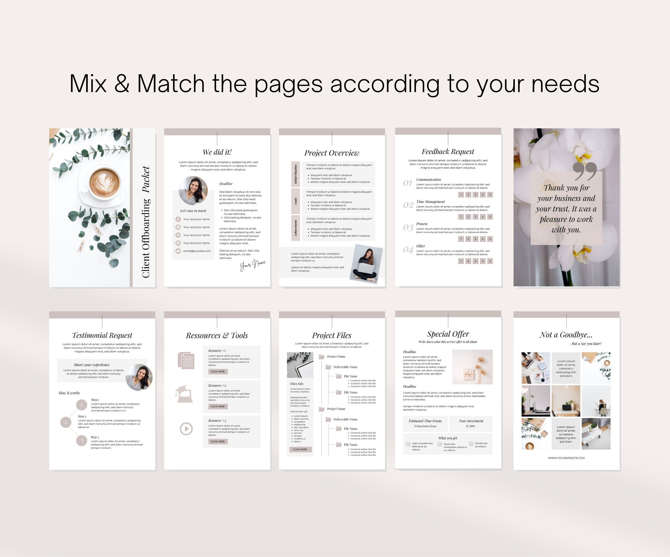 Client Goodbye Packet Template for Canva | Client Offboarding | Client ...
