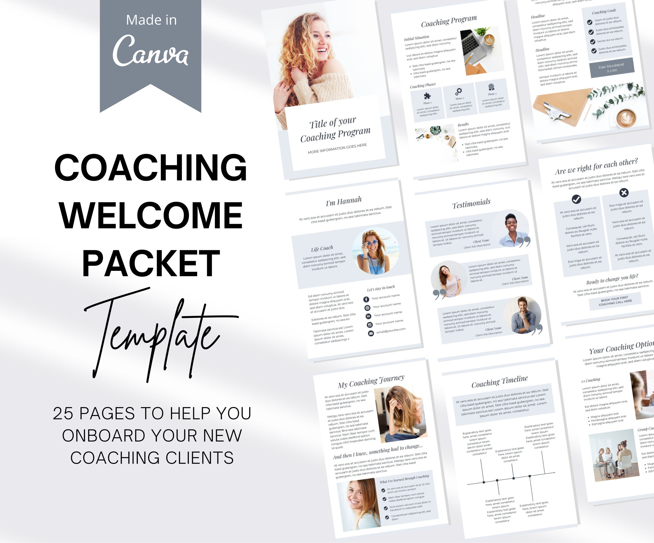 Coaching Client Welcome Package Coaching Onboarding Packet | Etsy