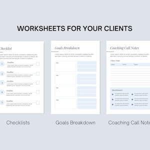 Coaching Client Worksheet Templates Canva | Client Intake Forms ...