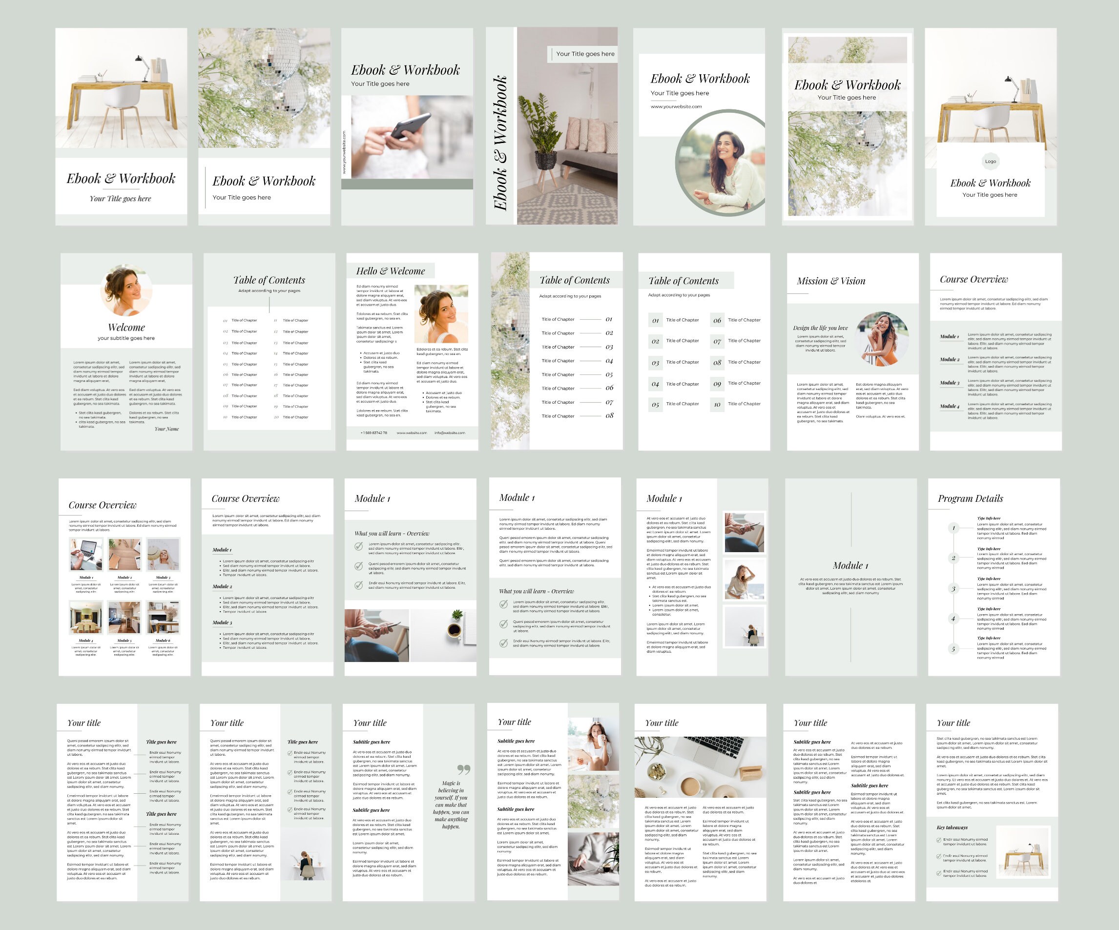 Course Creator Ebook Template for Canva | Online Course Ebook ...
