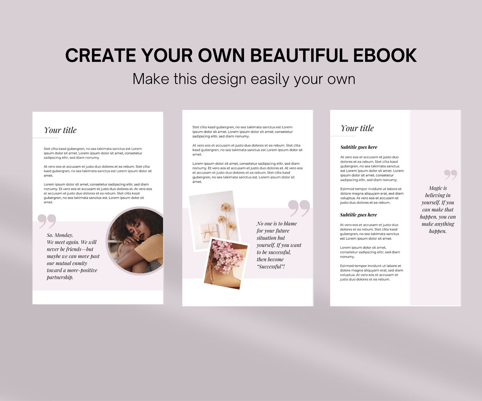 Ebook Template for Canva | Editable Ebook Template | Opt-in Freebie ...
