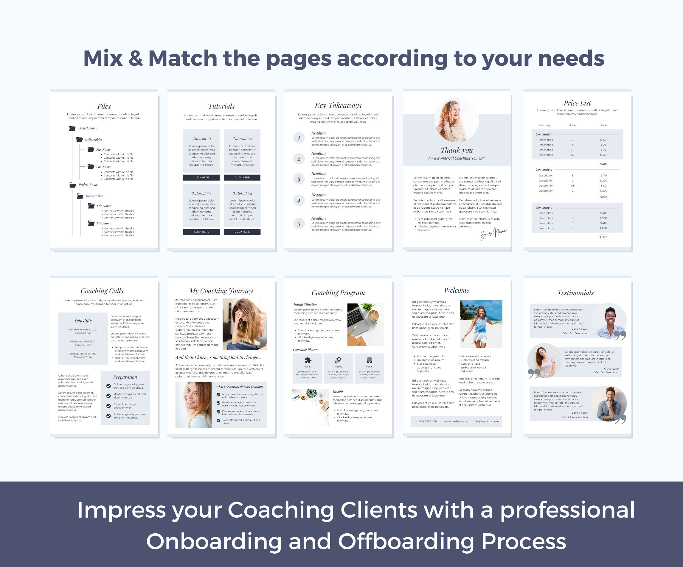 120+ Canva Coach Template Bundle | Coaching Client Onboarding ...