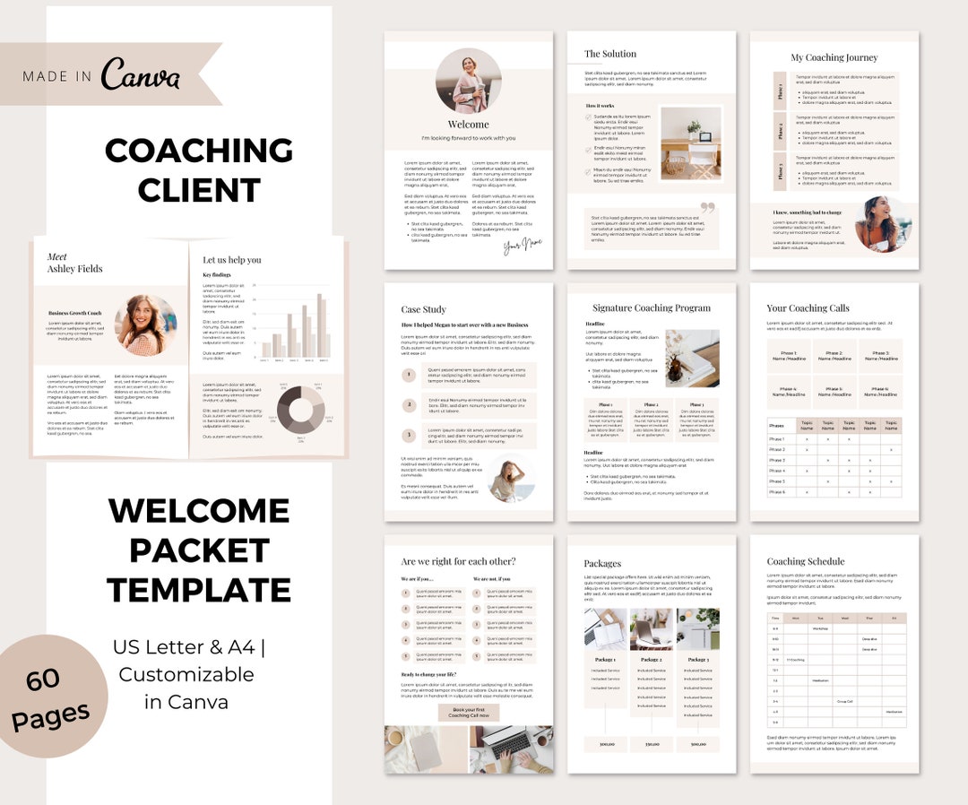 Coaching Client Welcome Packet, Client Onboarding Canva Template ...