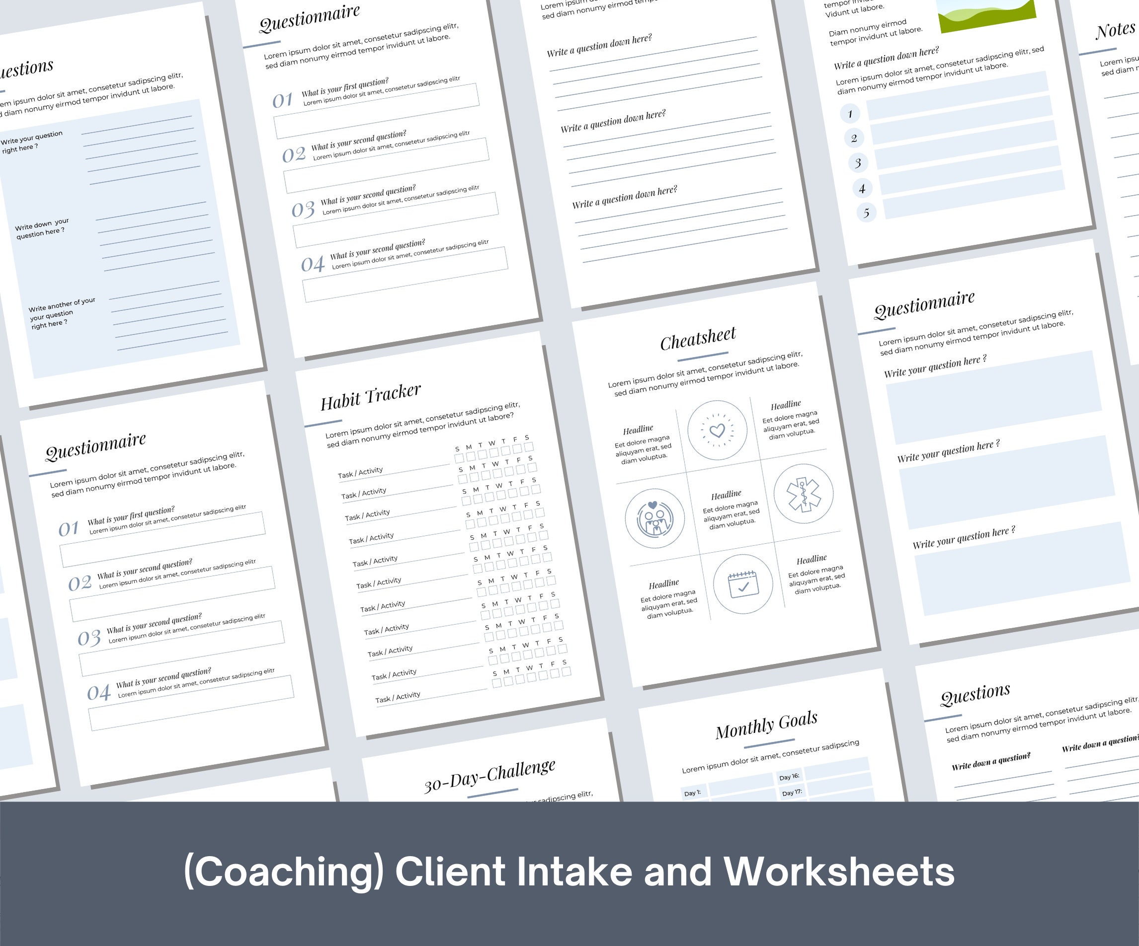 Coaching Client Worksheet Templates Canva Client Intake Forms Template ...