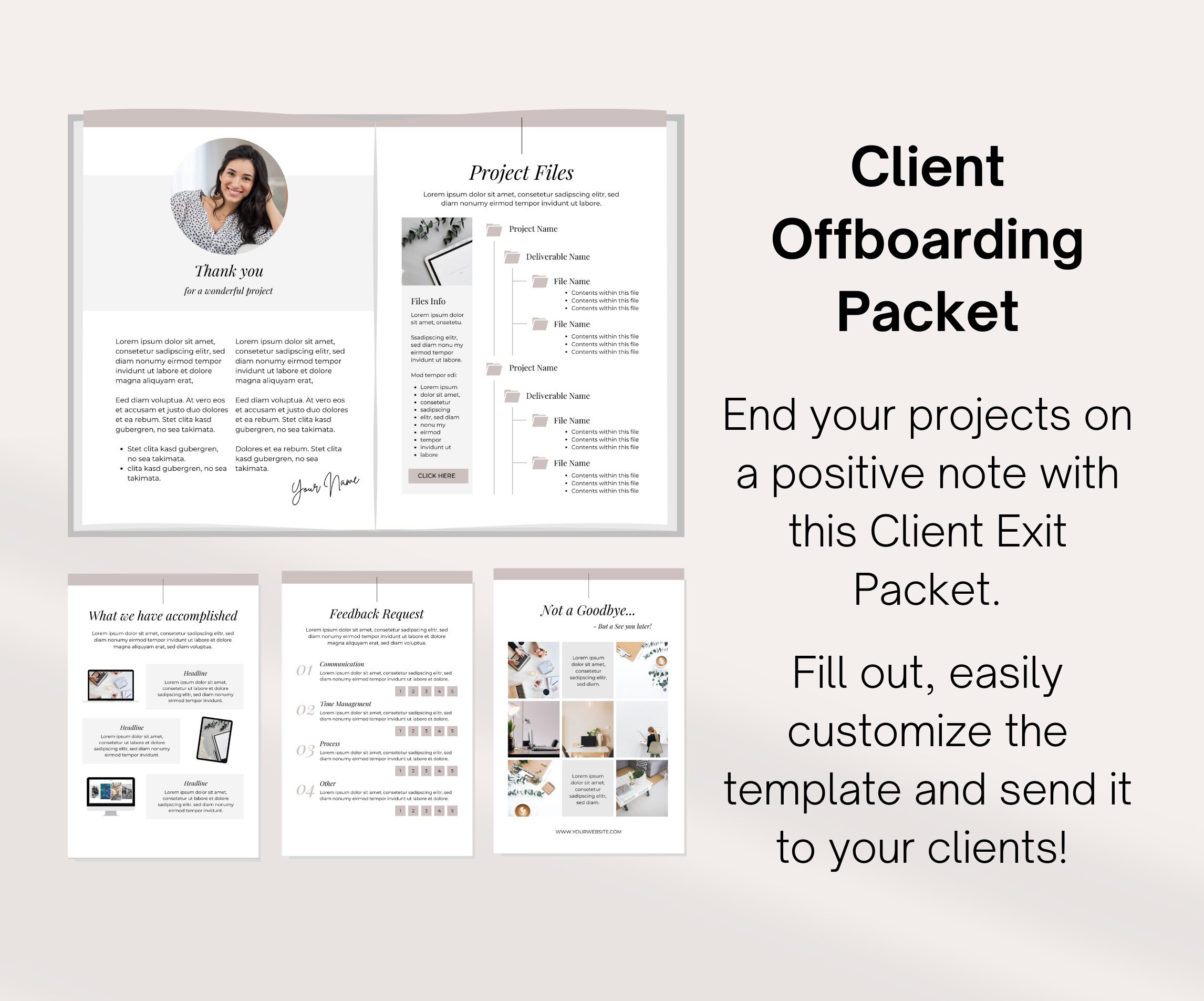 Client Goodbye Packet Template for Canva | Client Offboarding | Client ...