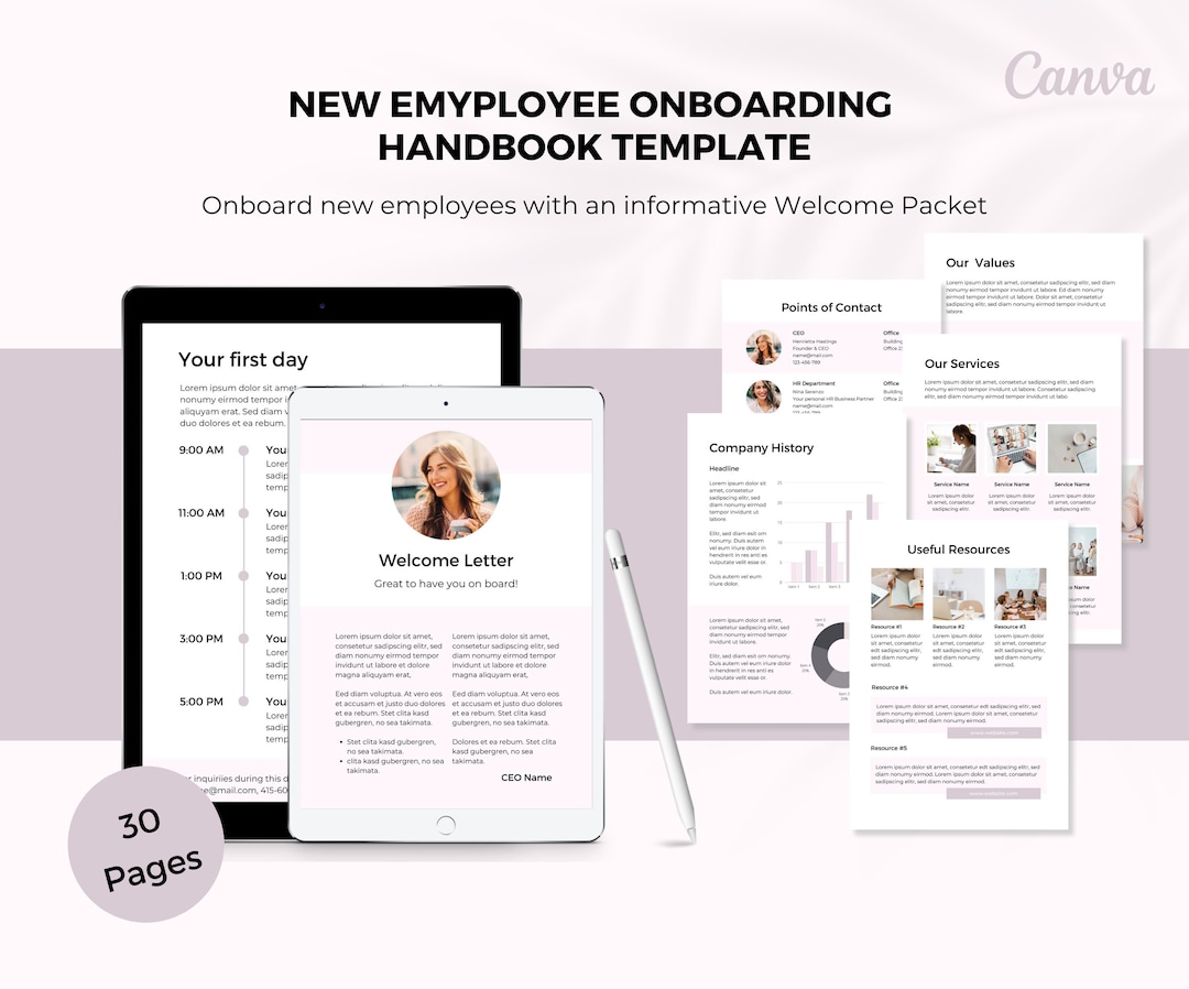 Employee Welcome Package Template, New Employee Onboarding, Employee ...