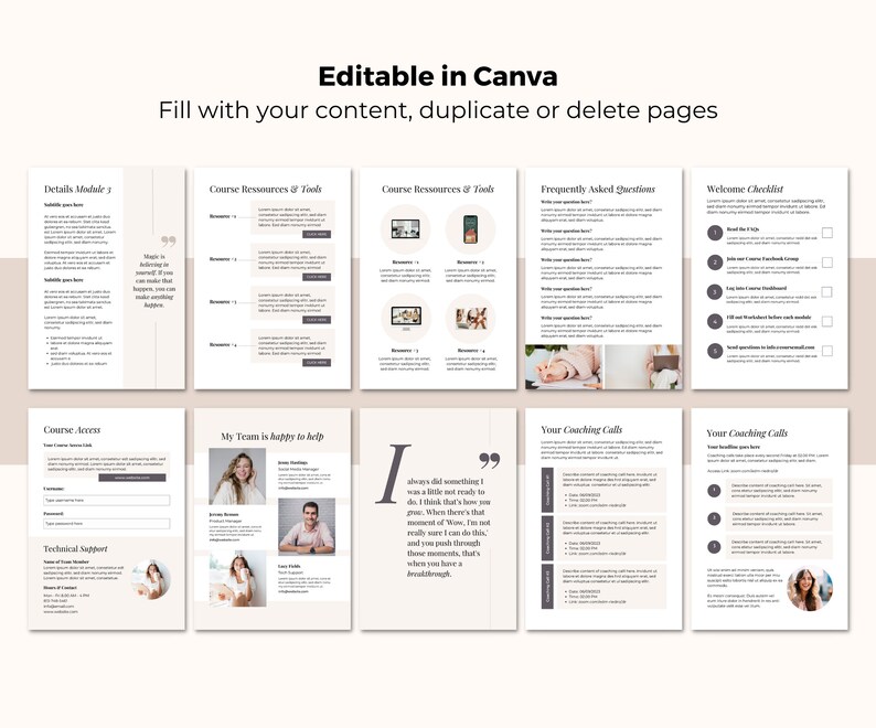 Course Onboarding Guide Canva Template, Online Course Welcome Guide ...