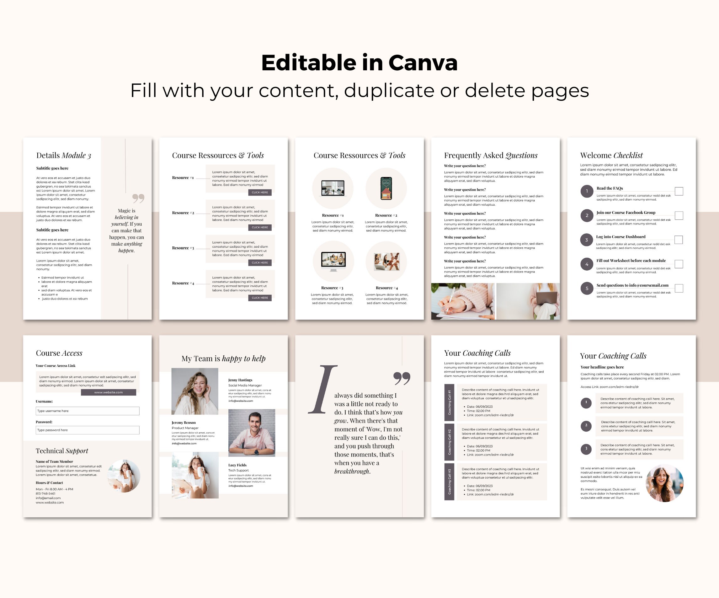 Course Onboarding Guide Canva Template, Online Course Welcome Guide ...