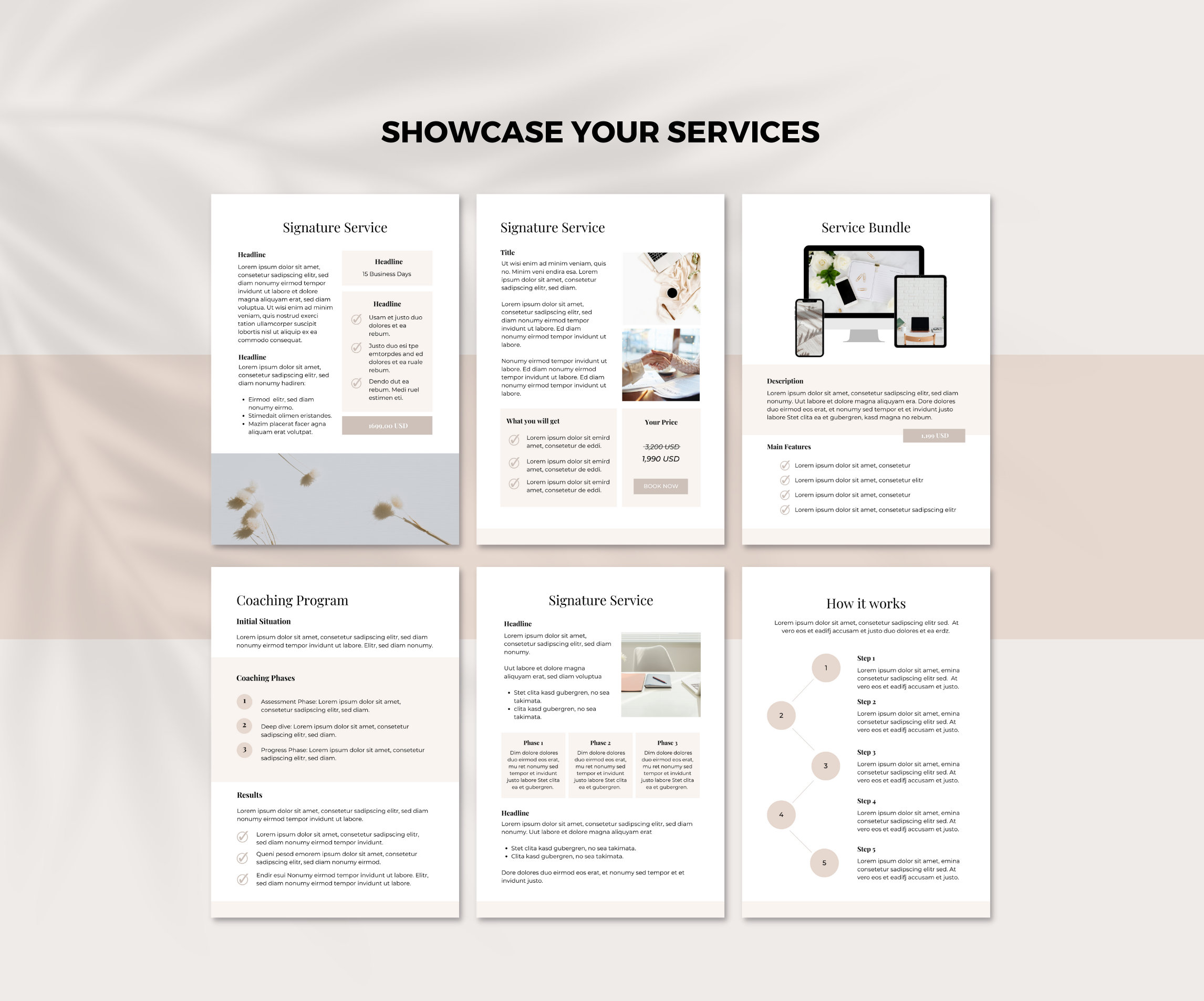Services & Pricing Guide Template, Rate Sheet, Portfolio Template ...