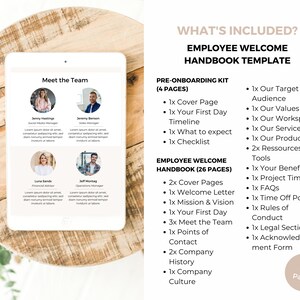 Employee Onboarding Handbook, New Employee Welcome Package Template, Small Business Resources ...
