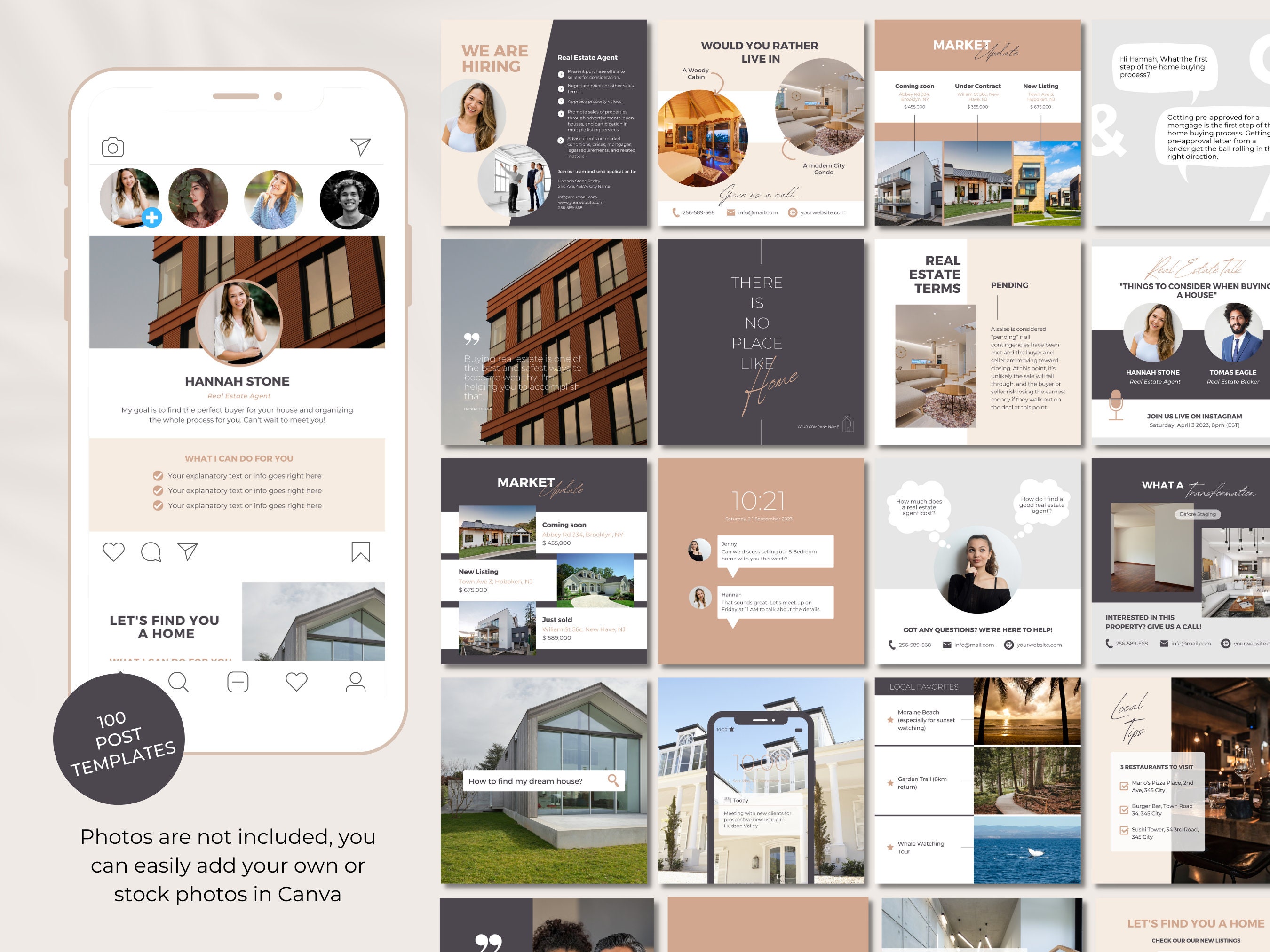 Real Estate Instagram Posts Canva, Realtor Marketing, Real Estate Agent ...