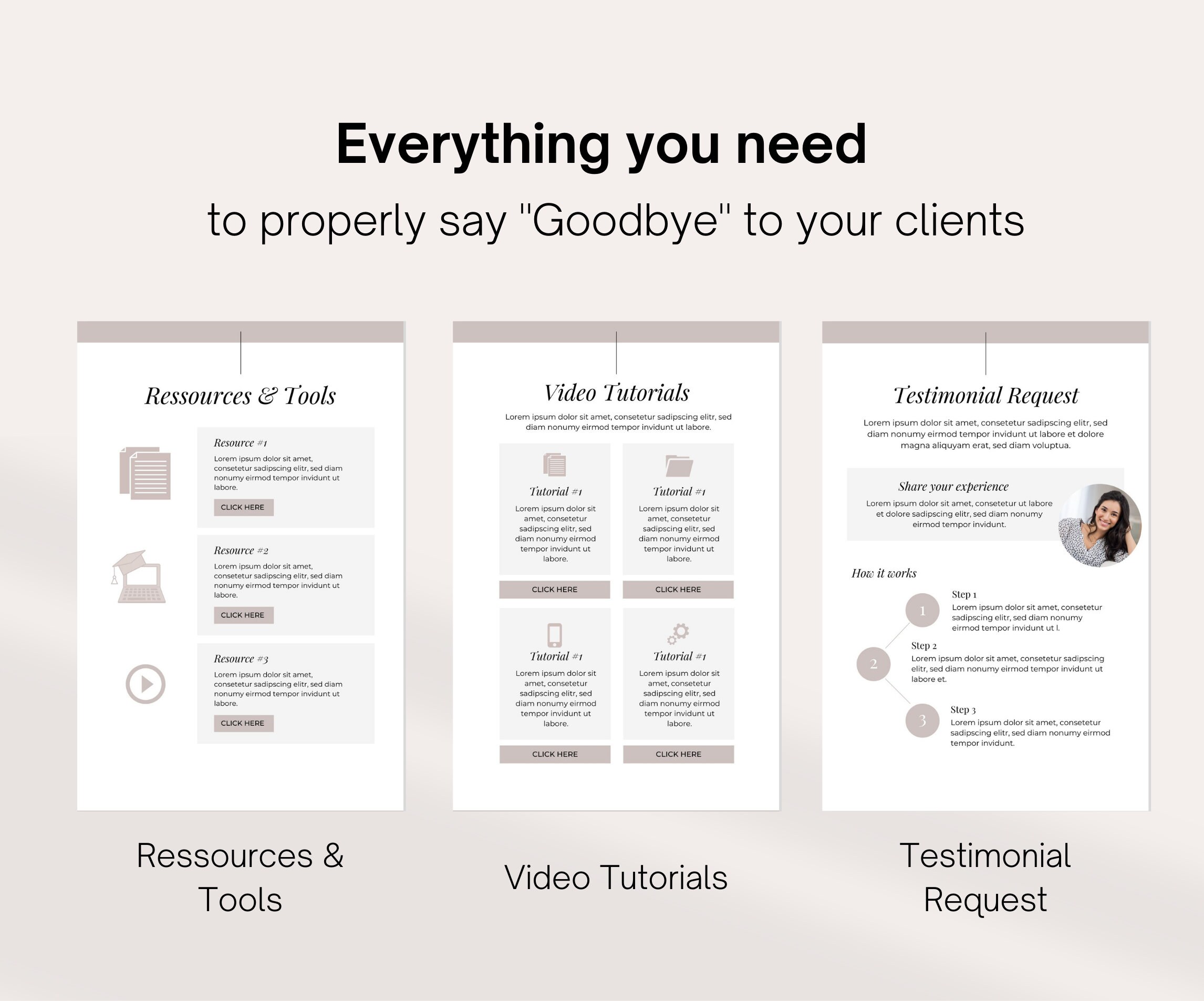 Client Goodbye Packet Template for Canva | Client Offboarding | Client ...