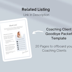 Coaching Client Welcome Package | Coaching Onboarding Packet | Client ...