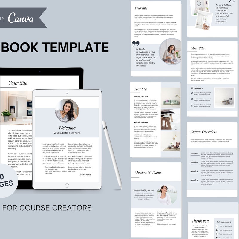 E Book Template - Etsy