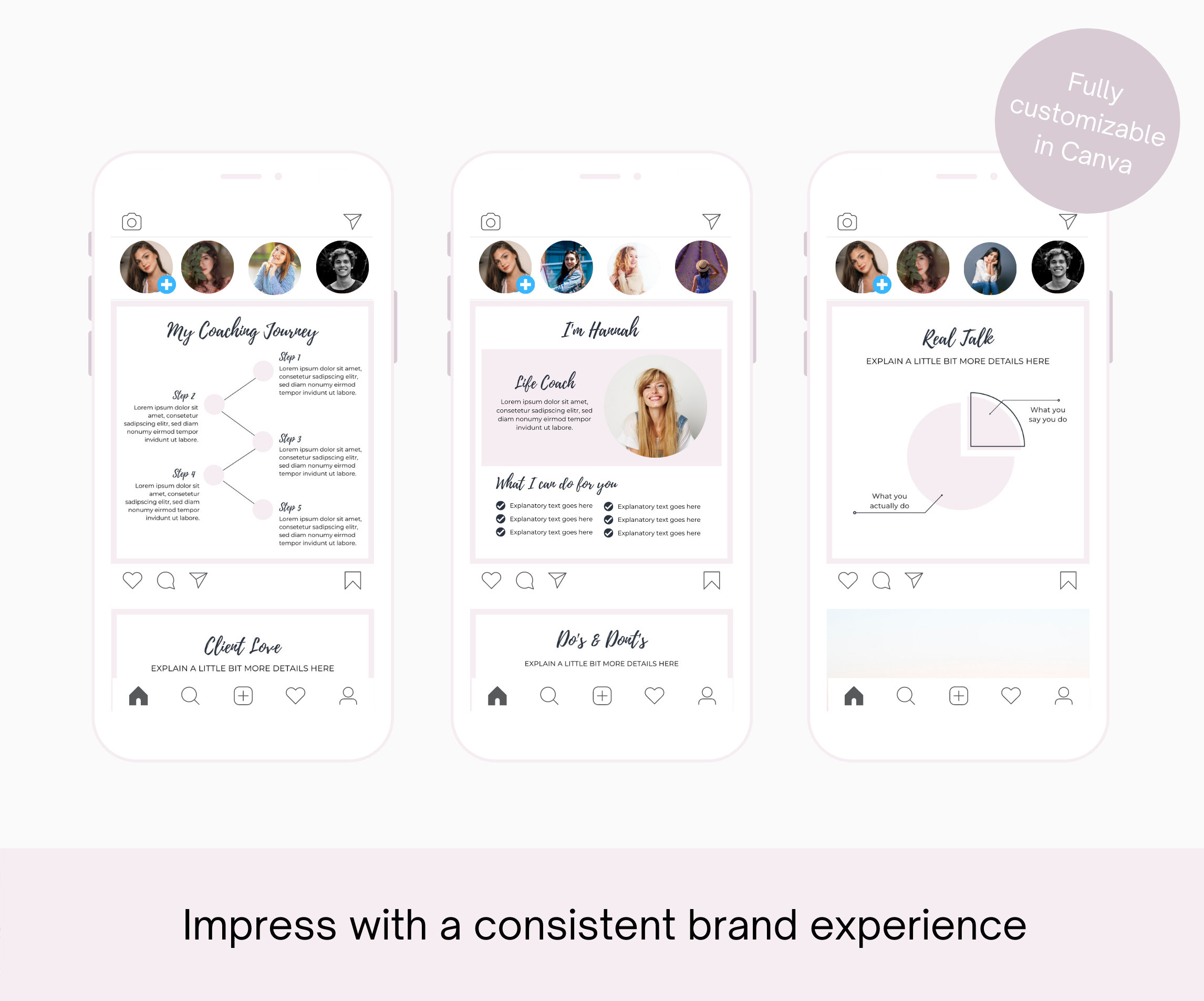 25 Instagram Post Templates for Coaches Canva Coaching Templates Canva ...