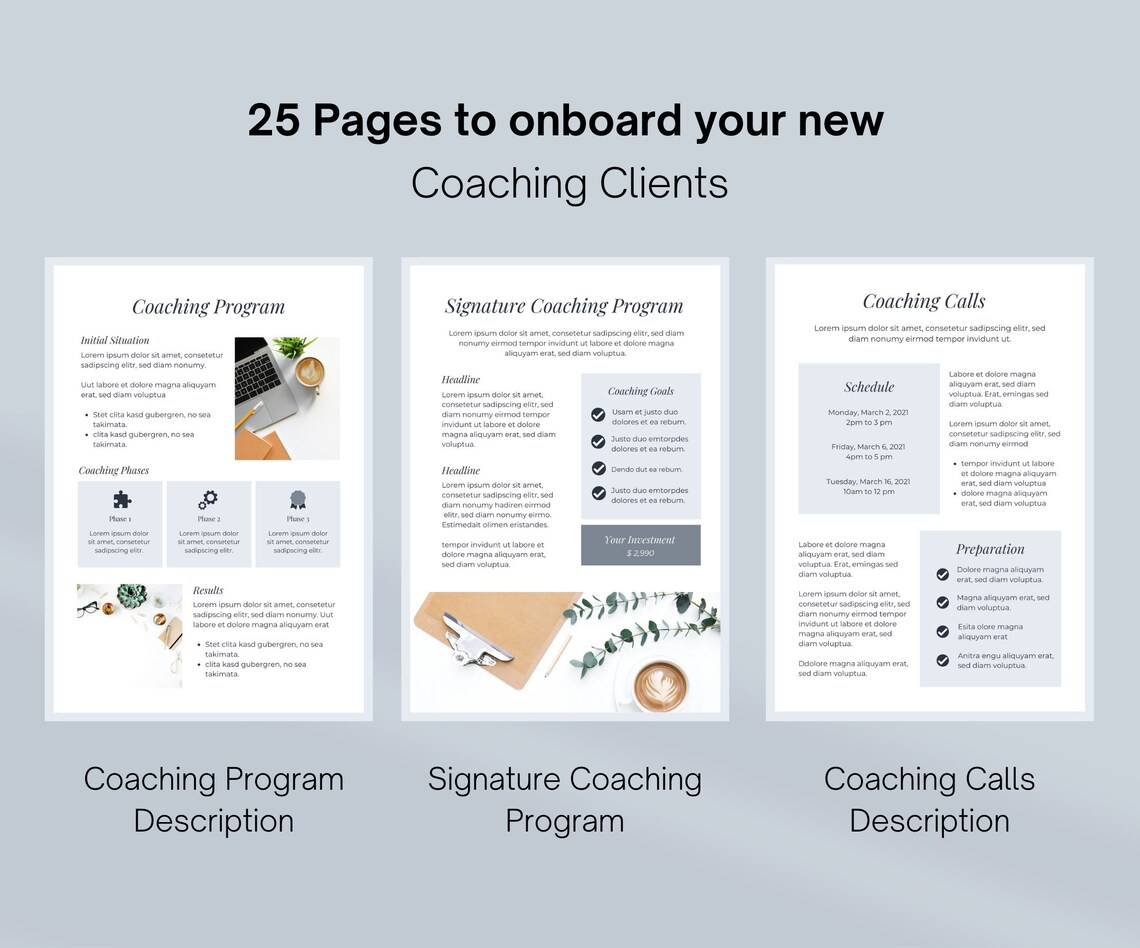 Coaching Client Welcome Package | Coaching Onboarding Packet | Client ...