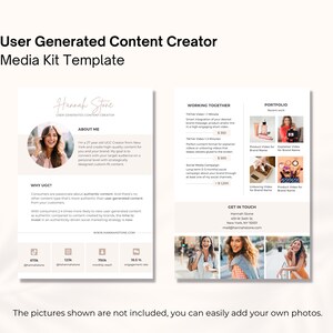 UGC Portfolio, UGC Media Kit Template, User Generated Content Creator ...