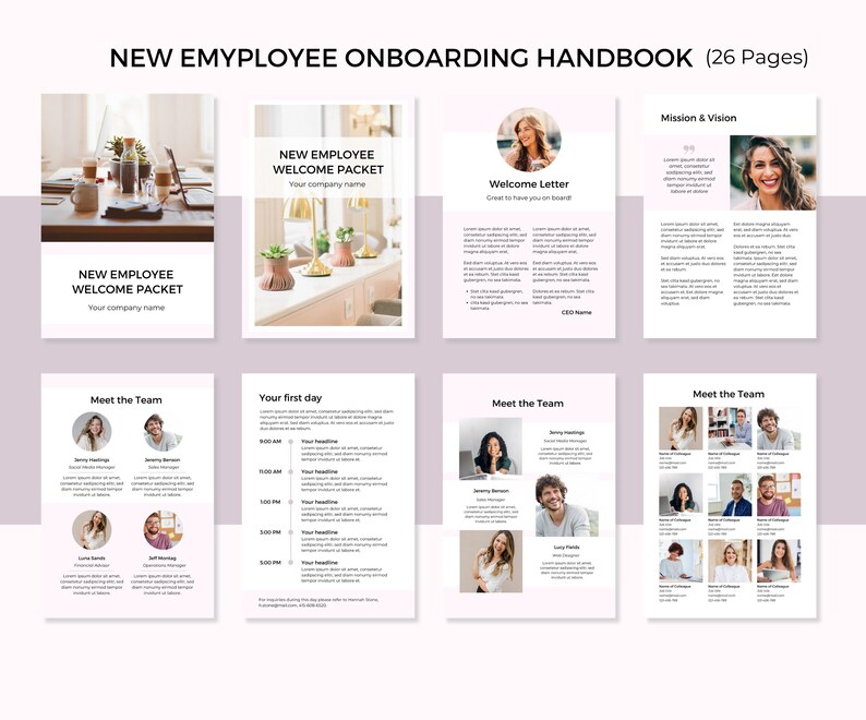 Employee Welcome Package Template New Employee Onboarding - Etsy