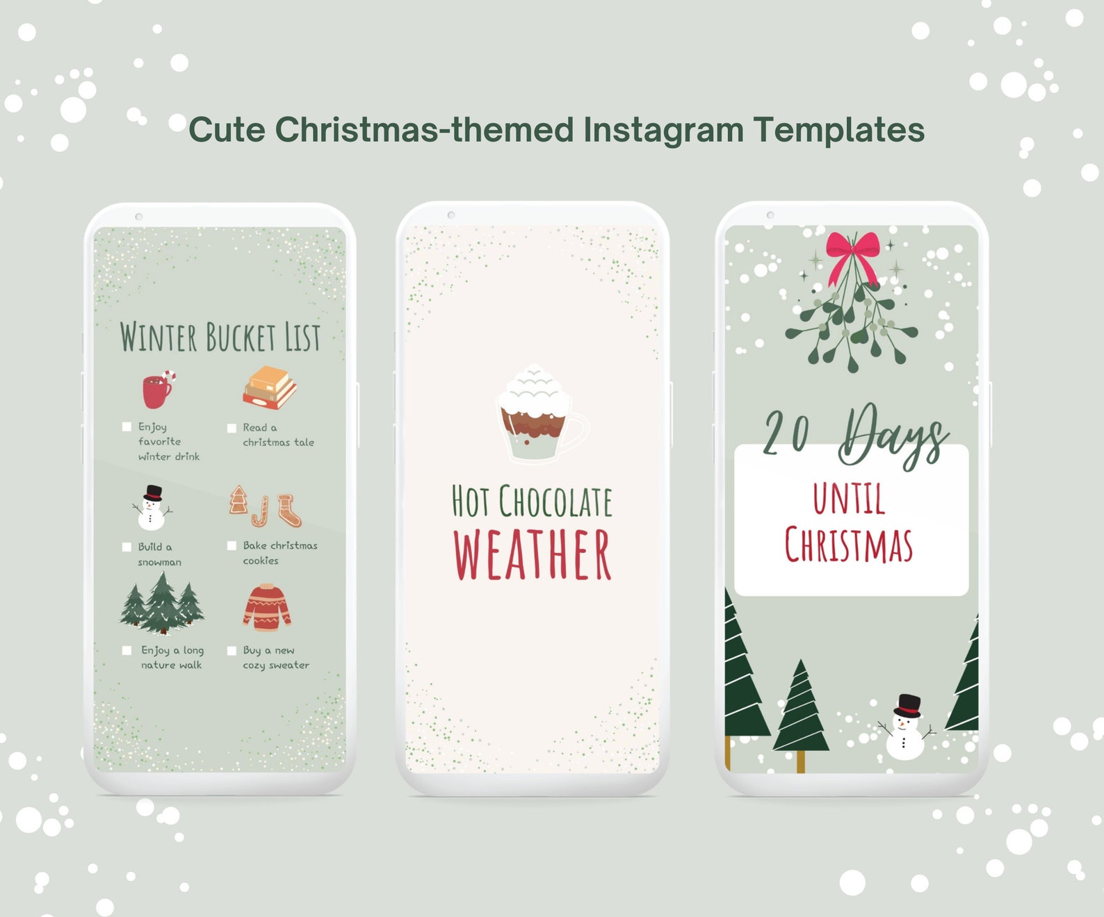 40 Instagram Christmas Templates for Canva | Christmas Post & Story ...