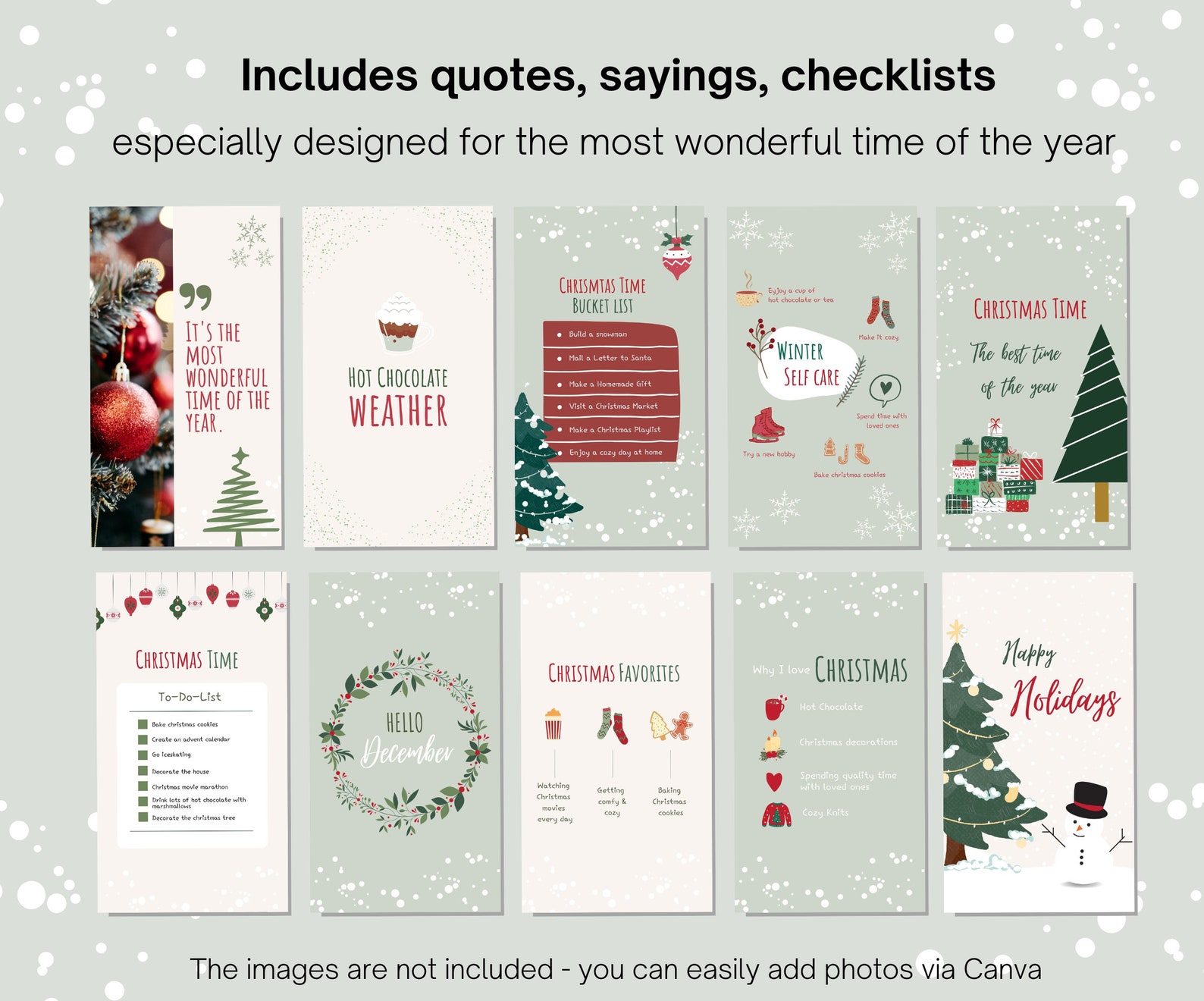 40 Instagram Christmas Templates for Canva | Christmas Post & Story ...
