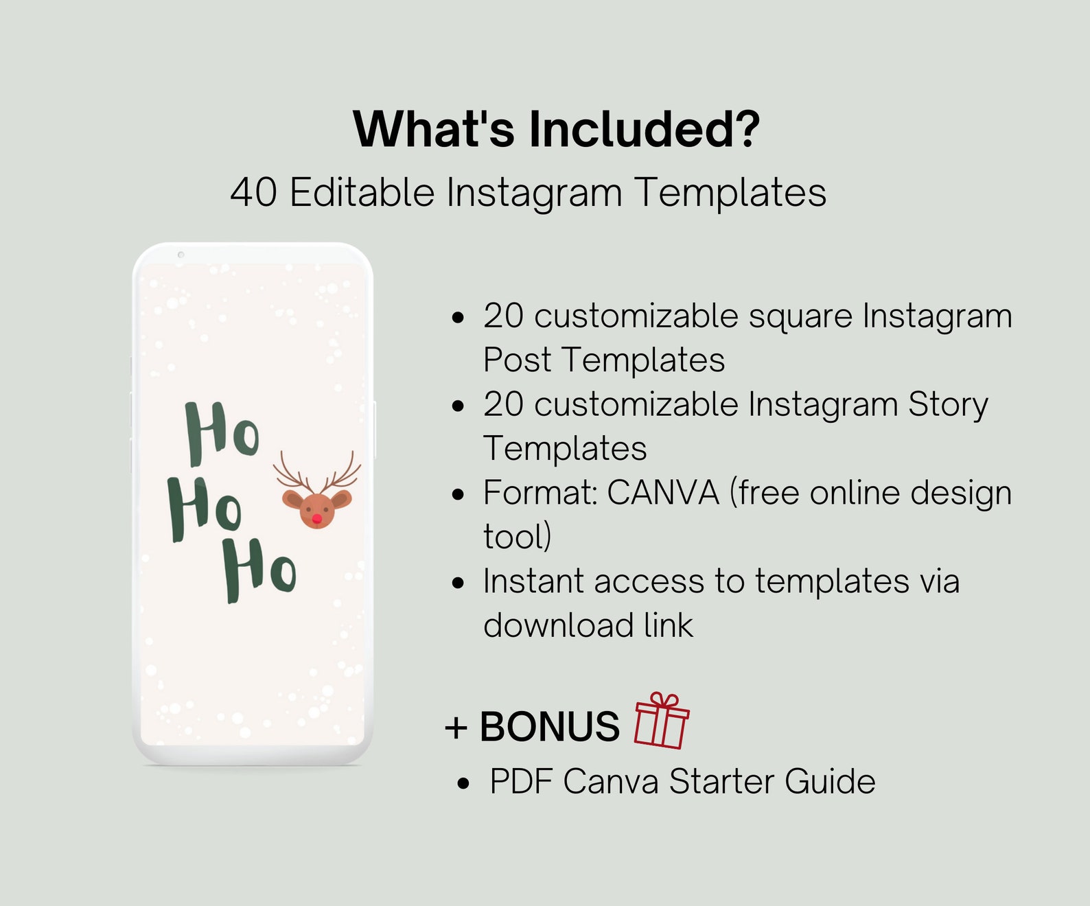 40 Instagram Christmas Templates for Canva | Christmas Post & Story ...