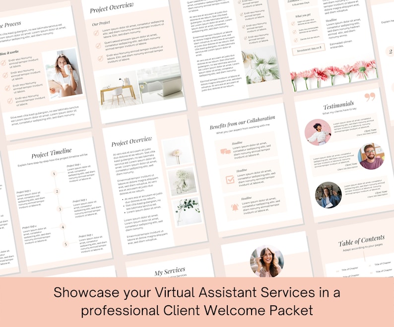 Virtual Assistant Client Welcome Packet | Template for Canva | Virtual ...