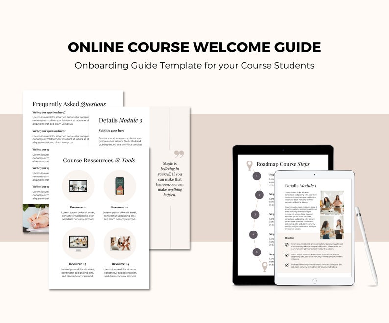 Course Onboarding Guide Canva Template, Online Course Welcome Guide ...