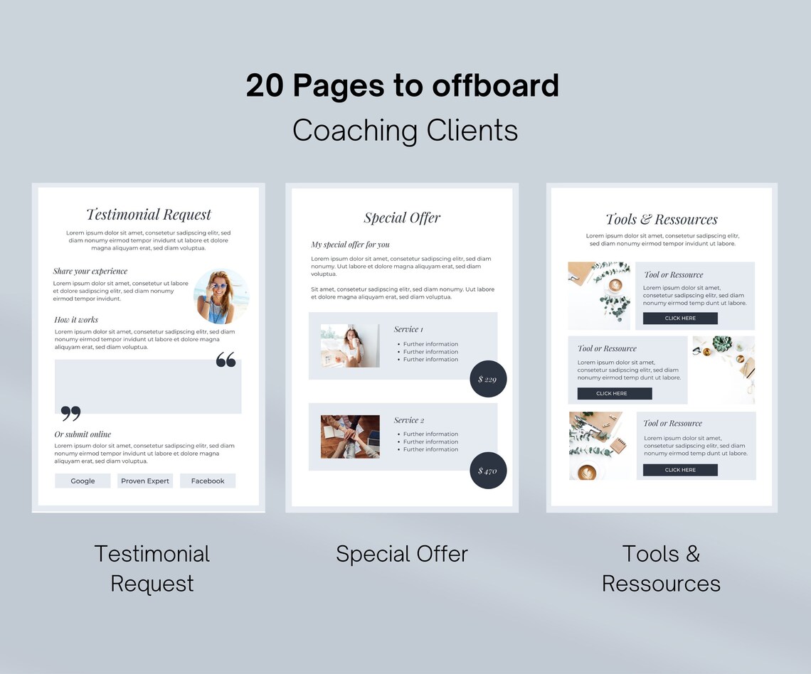 Coaching Client Goodbye Packet Template for Canva Client - Etsy