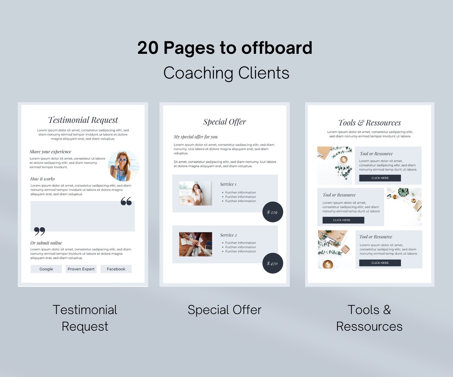 Coaching Client Goodbye Packet Template for Canva | Client Offboarding ...