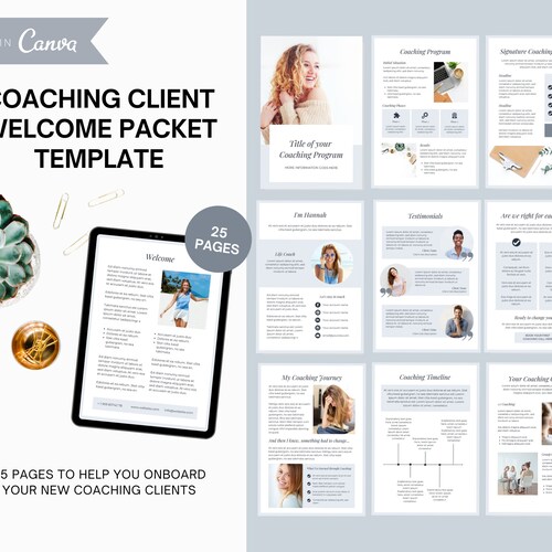 Coaching Client Welcome Packet Client Onboarding Template - Etsy