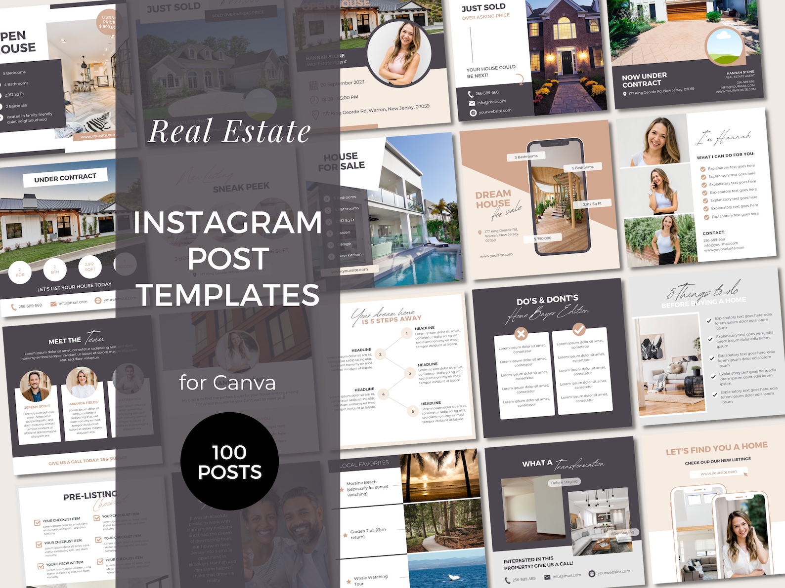 Real Estate Instagram Posts Canva, Realtor Marketing, Real Estate Agent ...