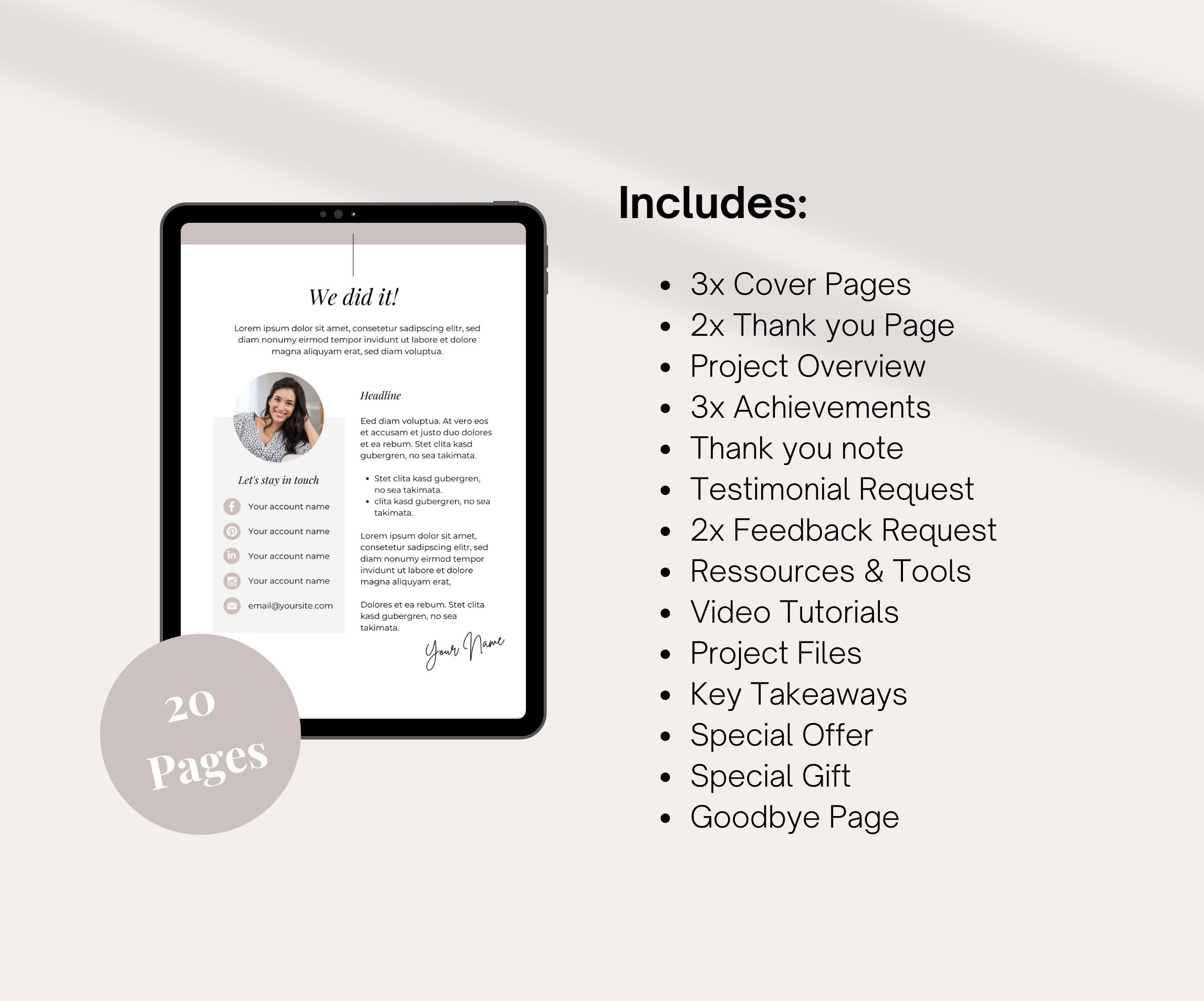 Client Goodbye Packet Template for Canva | Client Offboarding | Client ...