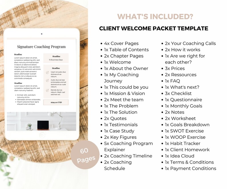 Coaching Client Welcome Packet, Client Onboarding Canva Template ...