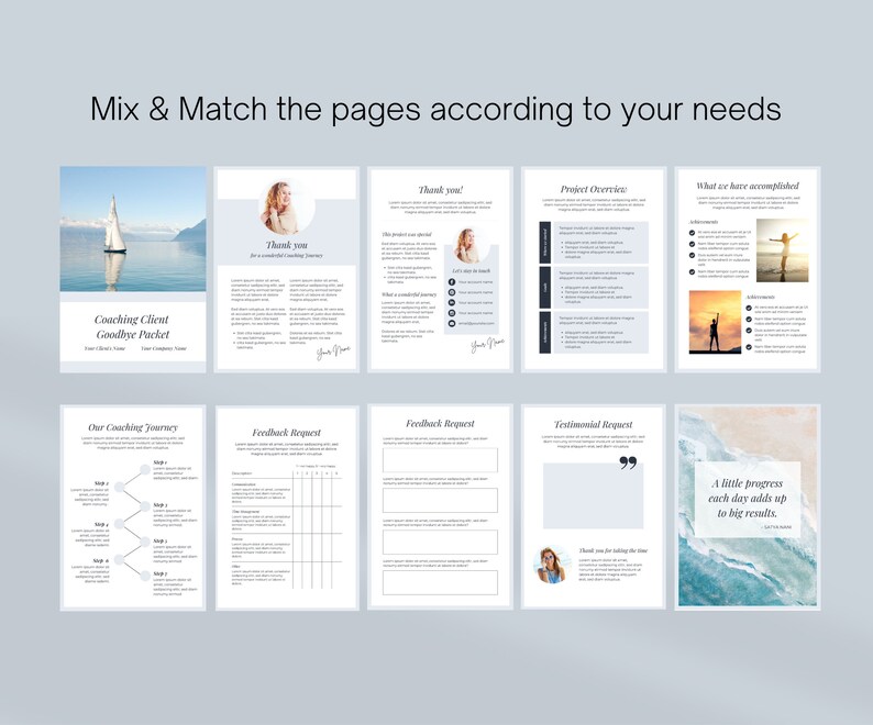 Coaching Client Goodbye Packet Template for Canva | Client Offboarding ...