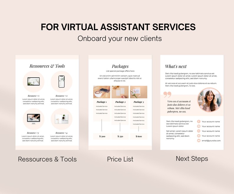 Virtual Assistant Client Welcome Packet | Template for Canva | Virtual ...