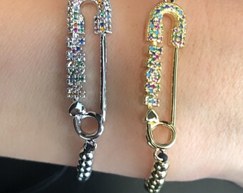 Safety Pin Bracelet | Etsy