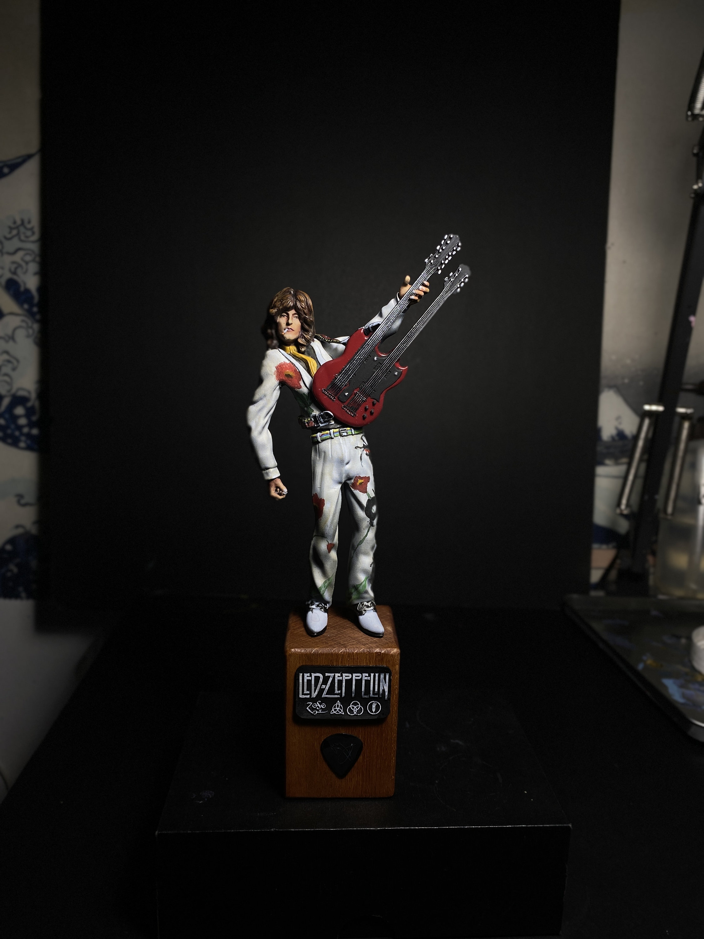 Jimmy Page With Poppy Suit 15cm 6,5 Handpainted Led Zeppelin - Etsy