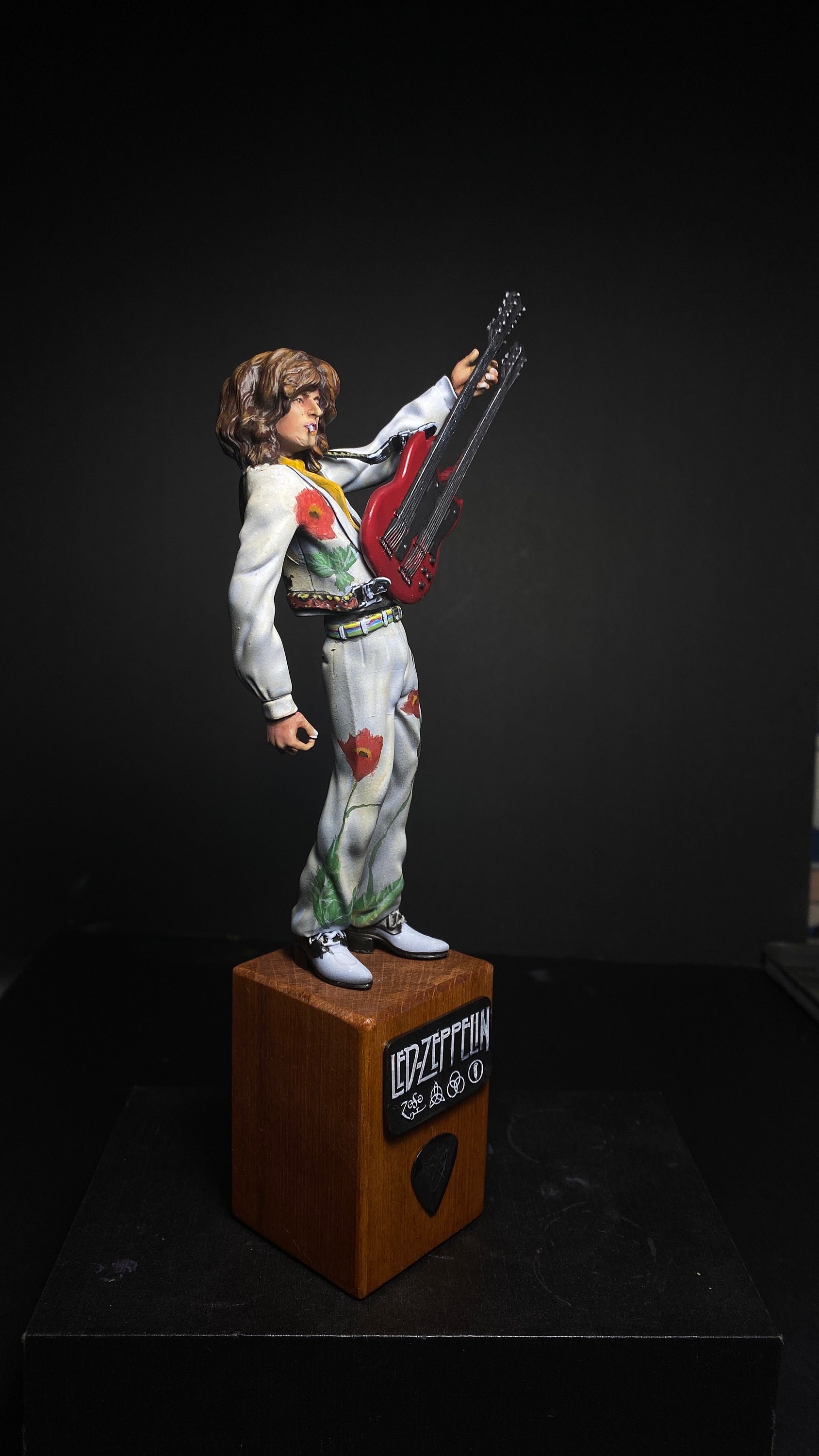 Jimmy Page With Poppy Suit 15cm 6,5 Handpainted Led Zeppelin - Etsy