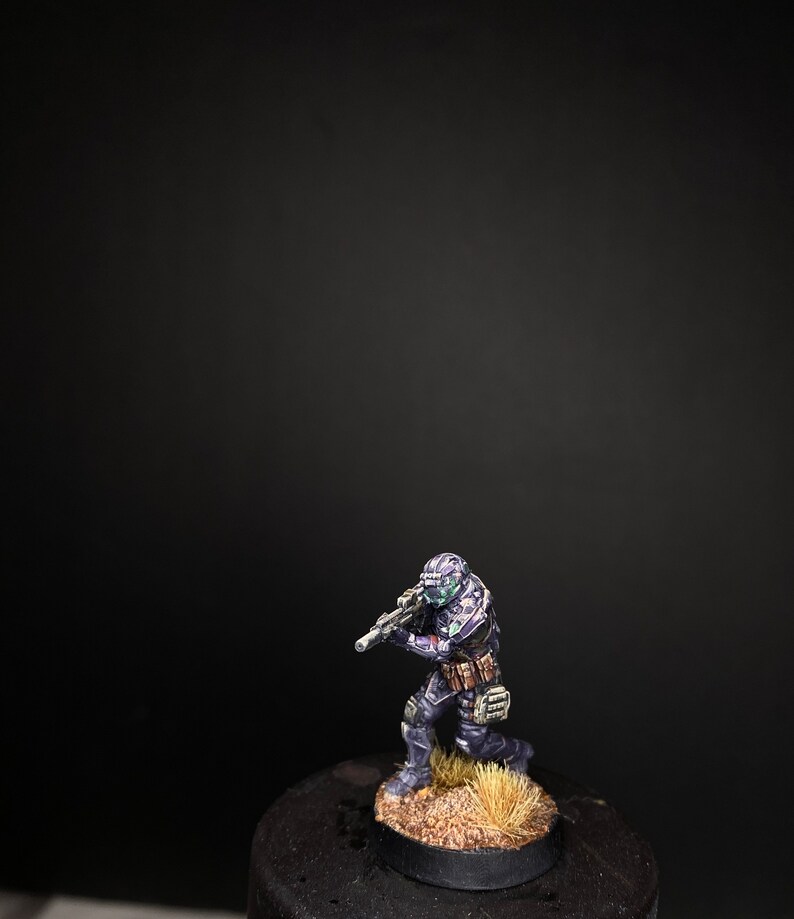 Unit 9 Black Stone Commando Striker Miniature || Cyberpunk || 32mm ...