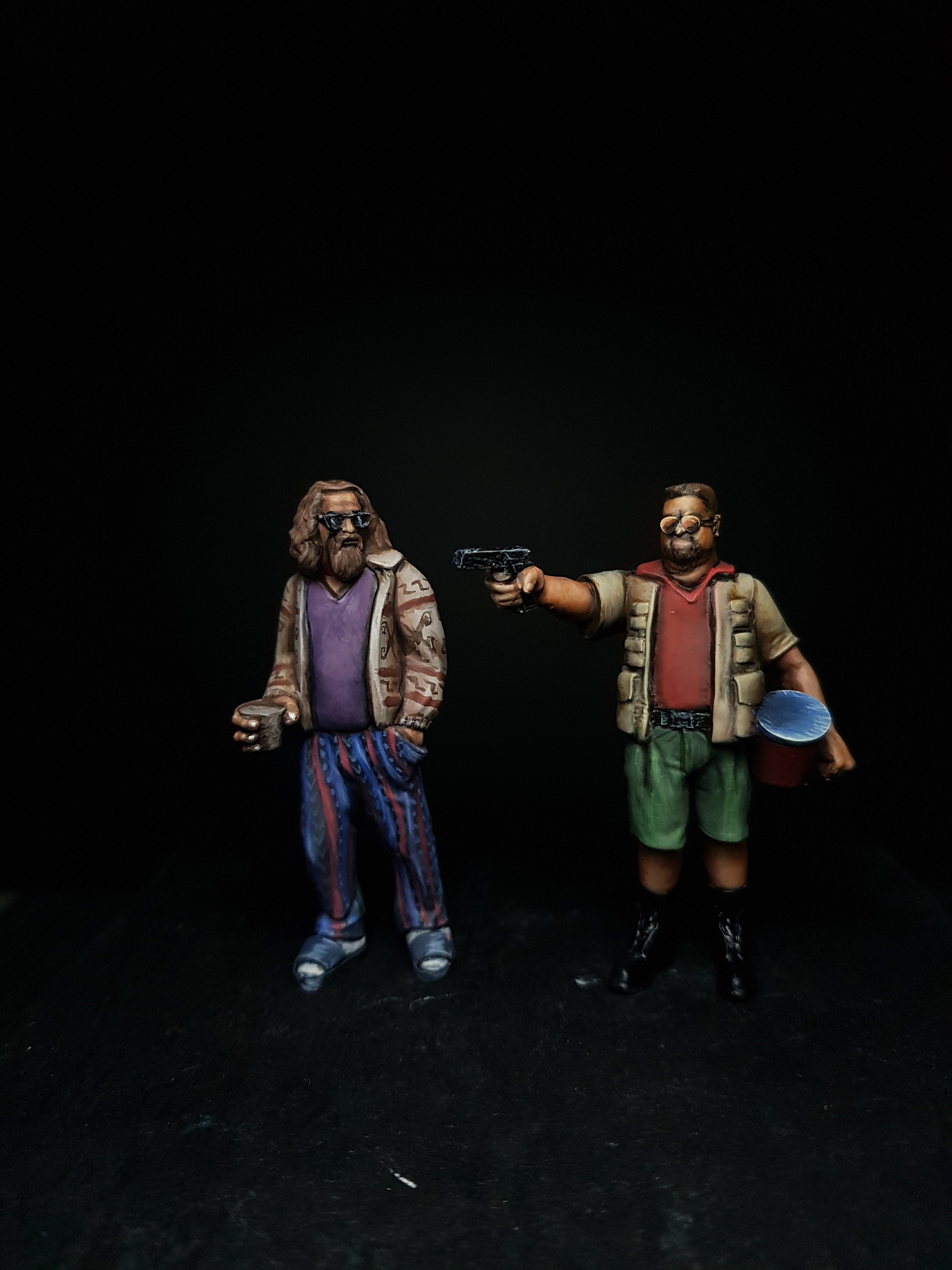 Big Lebowski Figure Handpainted Dude and Walter Sobchek 70mm Resin ...