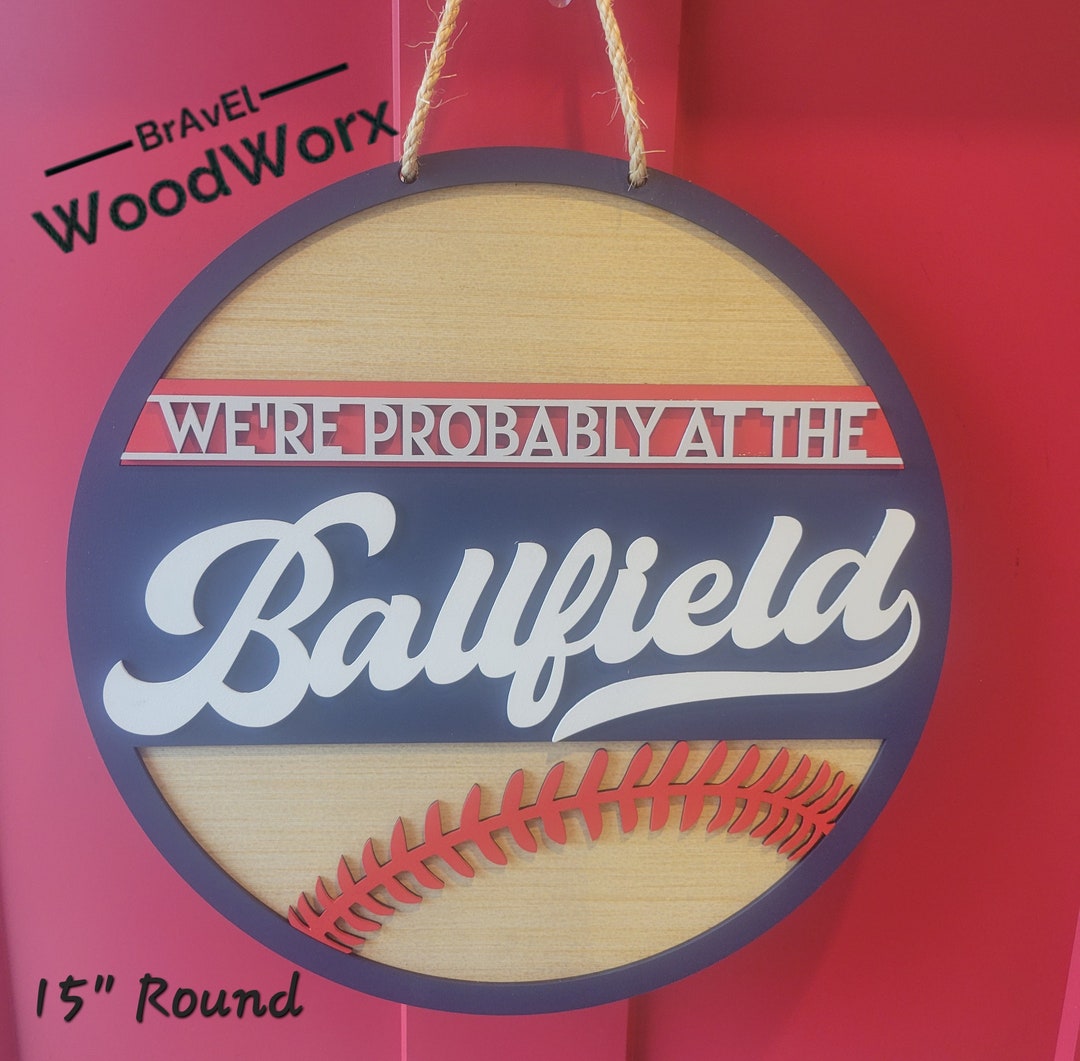 3D Wood Ballpark Ballfield Door / Wall Sign / Wreath Little Leauge ...