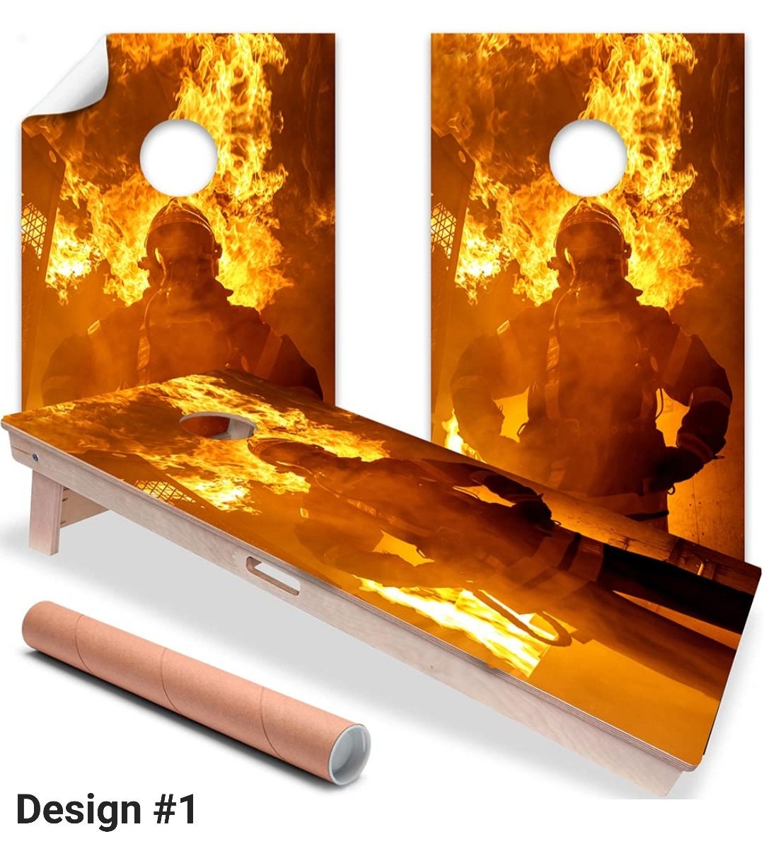 Firefighter Fire Department Cornhole Boards by Bravel Woodworx Cornhole ...