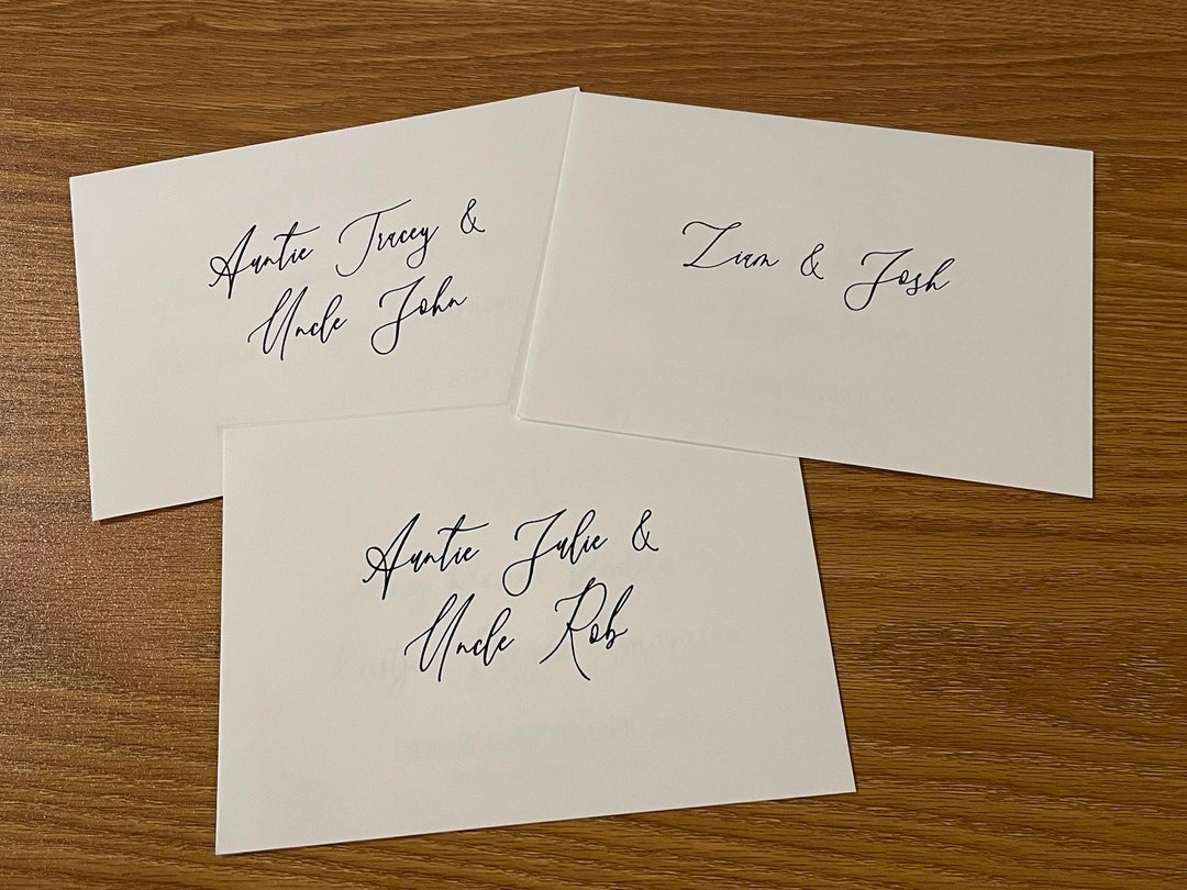 Handwritten Calligraphy Envelopes - Etsy