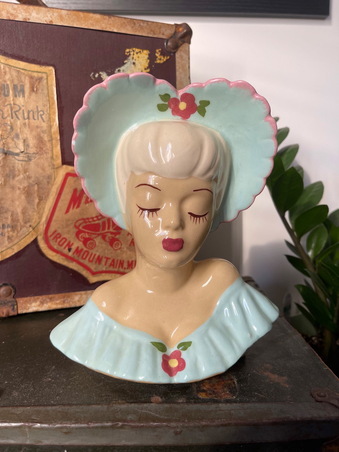 Vintage Napcoware Lady Head Vase - Etsy