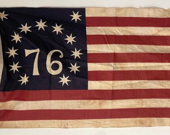 Vintage Bennington Flag Bicentennial American Flag Cotton 1976 - Etsy
