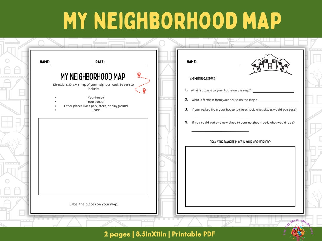 My Neighborhood Map - Etsy