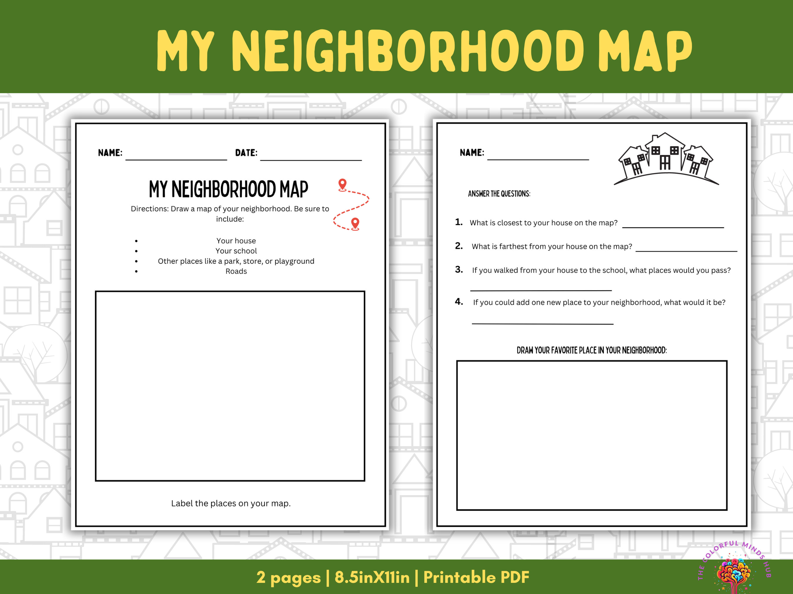 My Neighborhood Map - Etsy