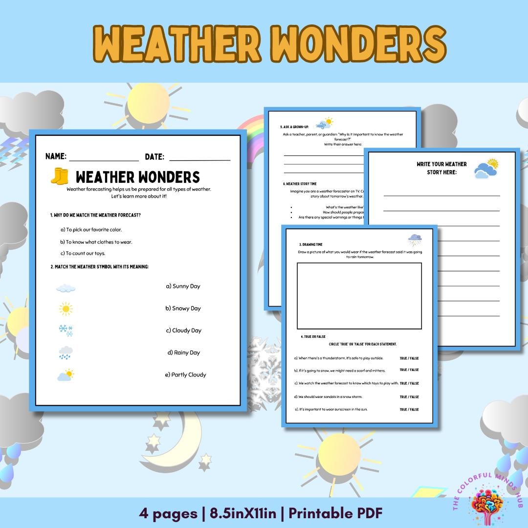 Weather Wonders: Learning About the Weather - Etsy